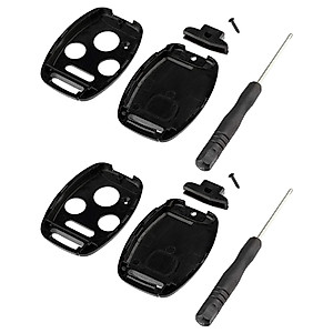 Kewucn Replacement Key Fob Case Shell, 2 PCS No Cutting Required Car Key Fob Keyless Entry Remote Shell Case, Fits for 2003-2012 Accord/ 2006-2013 Civic EX/ 2009-2015 Pilot/ 2005-2006 CR-V