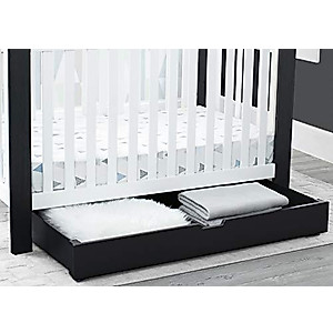 Delta Children Under Crib Roll-Out Storage - Greenguard Gold Certified, Midnight Grey