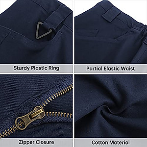 EUTROPOON Mens Cargo Pants Work Tactical Pants Lightweight Hiking Pants Ripstop Outdoor Combat Military Pants with 9 Pockets Navy Blue