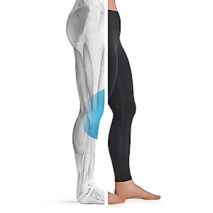 Tommie Copper Women's Pro-Grade Leggings with Knee Support | UPF 50, Breathable Compression for Sports & Daily Muscle Support - Black - XX-Large