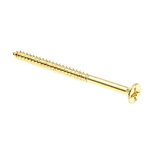 Prime-Line 9034862 Wood Screws, Flat Head, Phillips Drive, #6 X 2 In., Solid Brass (25 Pack)