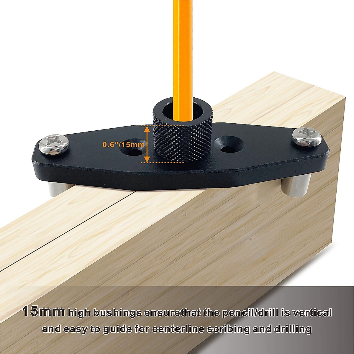 Wdwlbsm Dowel Jig Kit for Floating Shelf Bracket Drill Guide for Straight Holes Self Centering Doweling Jig for Hidden Shelf Brackets Woodworking Drilling