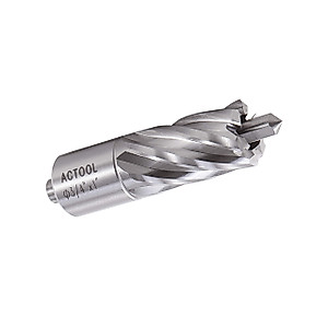 ACTOOL 3/4" Diameter × 1" Depth of Cut HSS ANNULAR Cutter with 3/4'' Weldon Shank