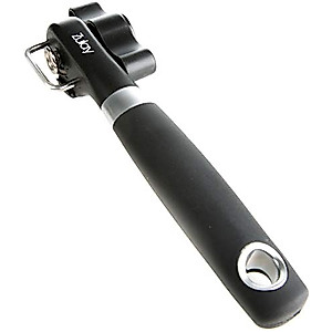 Zulay Smooth Edge Can Opener With Stainless Steel Blades - Ergonomic Grip Soft Edge Manual Can Opener - Smooth To Operate Hand Can Opener With Large Turn Knob - No Sharp Edges or Cuts