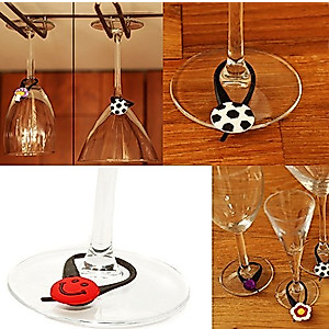 Hermes Glass Charms Wineglass Drink Marker Party Favors Set of 16 Pcs
