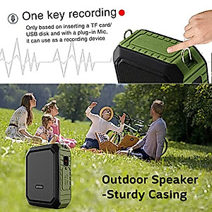 HW HAOWORKS 18W Wireless Bluetooth Waterproof Voice Amplifier Portable Headset Microphone with Speaker Small Personal Microphone for Teachers, Outdoors