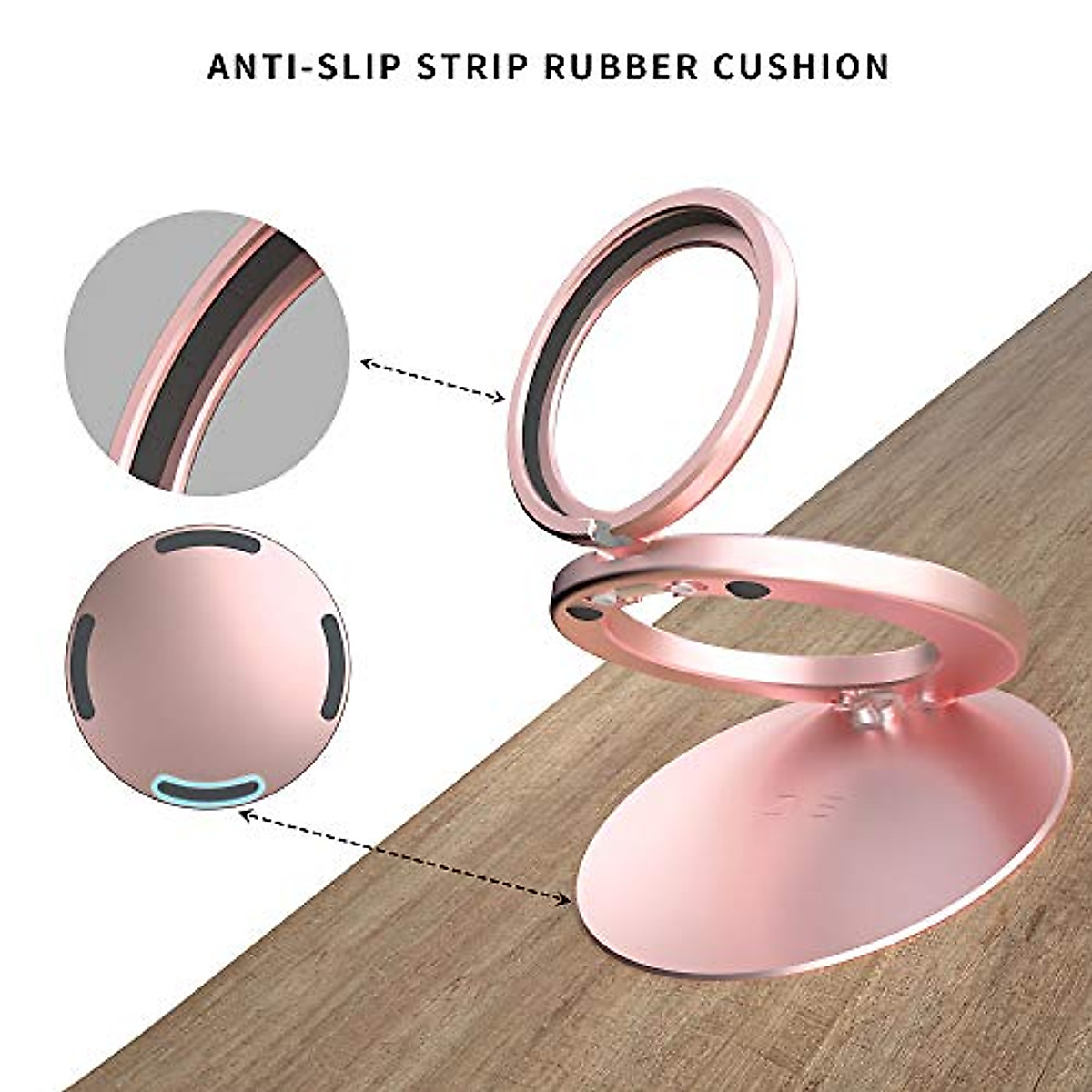 ZVE Stand for MagSafe Charger, Foldable MagSafe Stand Holder for iPhone 12 Series, Magsafe Accessories Designed for iPhone 12 Pro Max / 12 Pro / 12 Mini / 12, (MagSafe Charger Not Included)-Rose Gold