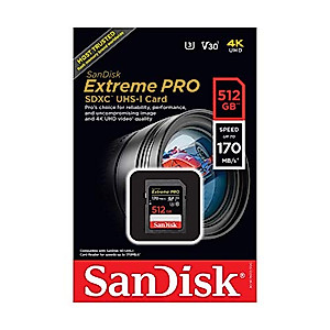 SanDisk 512GB Extreme PRO UHS-I SDXC Memory Card