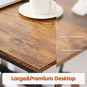 Computer Desk with Drawer 40 Inch Home Office Desk Writing Desk Work Desk PC Table Study Desk with 2-Tier Drawers Storage Shelf Headphone Hook, Modern Simple Style Laptop Desk for Bedroom, Gaming