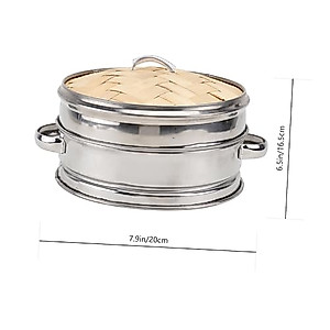 TIDTALEO 1 Set Steamer Wooden Cooking Utensils Chicken Breadt Asian Cookware Sticky Chinese Steamer Basket Soup Dumpling Steamer Basket Steamer with Lid Steamer for Dumpling Food Steamer