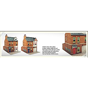 The CityBuilder Row House Cardboard Model Making Kit - O Scale Model Railroad Building
