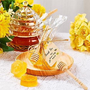 Otuuz 48 Pcs Baby Shower Bee Party Favors Honeycomb Soap Honeycomb Bee Soap with Honeycomb Stick Handmade Soap Favors Gifts for Guest Gender Reveal Party Baby Shower Decorations (Yellow)