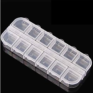 12 Grid Clear Plastic Box Organizer Container (6 pack)