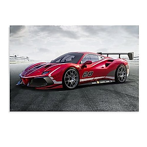 Car Poster Ferrari F40 Supercar Posters Racing Car Canvas Wall Art For Boy's Bedroom SuperCar Wall Decor Unframe-style 18x12inch(45x30cm)