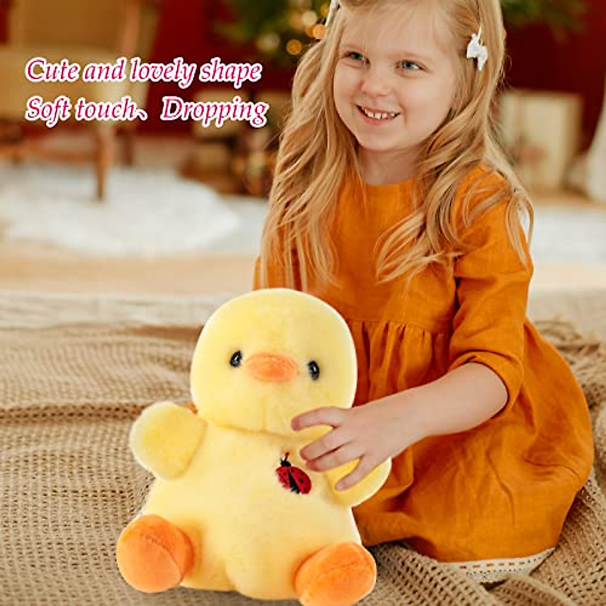 Sew Butiful 8" Duck Stuffed Animals Plush, Cute Plushies for Animal Themed Parties Teacher Student Award, Animal Toys for Baby, Boy, Girls, Great for Nursery, Room Decor, Bed (Duck)
