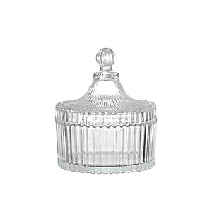 Glazed Glass Candy Dish with Yurt Shape Lid Cover Crystal Sugar Server Bowl Tin Candy Buffet Decorative Cookie Jar Box Bottle Food Storage Container