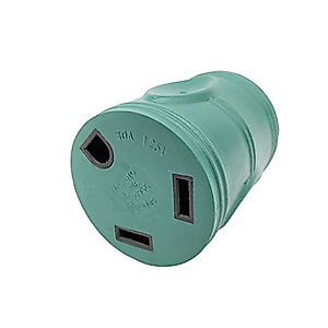 Parkworld 691586 RV 30 AMP Generator Adapter 3-Prong L5-30 Plug Male to TT-30 Receptacle Female (L5-30P to TT-30R, Deep Green)