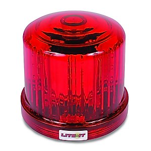 Custer HF20RL-R Red Magnetic LED Beacon, Battery Operated