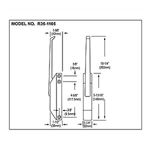 CHG (Component Hardware Group) R35-1105 Latch With Strike Mechanical Straight Handle For Chg Series 2830 59-1105 221097