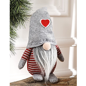 Christmas Gnome, Christmas Valentine's Day Decorations, Mini Sized 7.5 Inch Swedish Tomte Nisse Christmas Ornaments for Home Porch Garden Patio