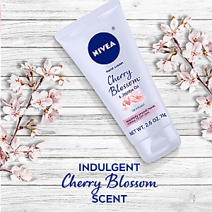 NIVEA Cheerful Cherry Gift Set, NIVEA Hand Cream with Jojoba Oil (2 x 2.6 Oz) + Cherry Lip Care Lip Balm Sticks (2 x 0.17 Oz)