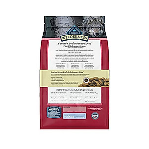 Blue Buffalo Wilderness High Protein Natural Adult Dry Dog Food Plus Wholesome Grains, Salmon 4.5-lb
