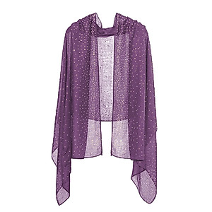 BANETTETA Shawls and Wraps for Evening Dresses Shawls and Wraps for Weddings Formal Shawls and Wraps for Evening Dresses Purple Shawl Fall (Purple)