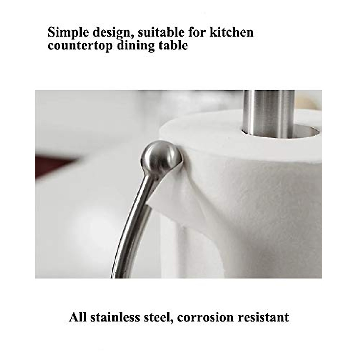 NILICAN Stainless Steel Vertical Roll Paper Towel Holder Kitchen Bedroom Bathroom