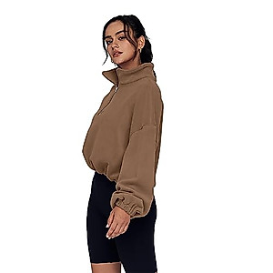 AUTOMET Womens Hoodies Oversized Half Zip Pullover Long Sleeve Fleece Sweatshirts Trendy Quarter Zip Fall Sweaters Teen Girls Y2K Clothes