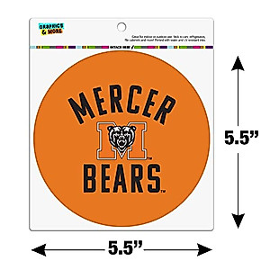 Mercer University Bears Logo Automotive Car Refrigerator Locker Vinyl Circle Magnet