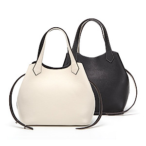 Palla Women's A-Bag Plus (REVERSIBLE) Ivory-Black, Small