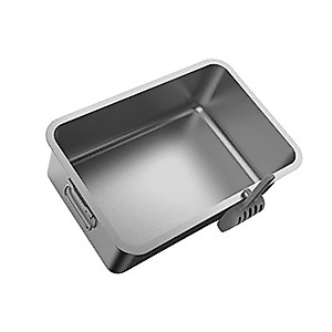 Fenteer Rabbit Cat Litter Container Holder Stainless Steel Sturdy Accessory Smooth Surface Anti Splashing, 45x35x10cm