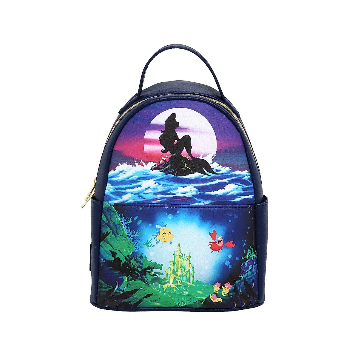 Loungefly Disney The Little Mermaid Silhouette Mini Backpack - Hot Topic Exclusive Navy Blue 14700529