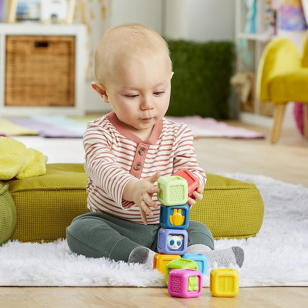 Playskool Critter Building Blocks, Toddler and Baby Toy for Ages 6 Months and Up (Amazon Exclusive)