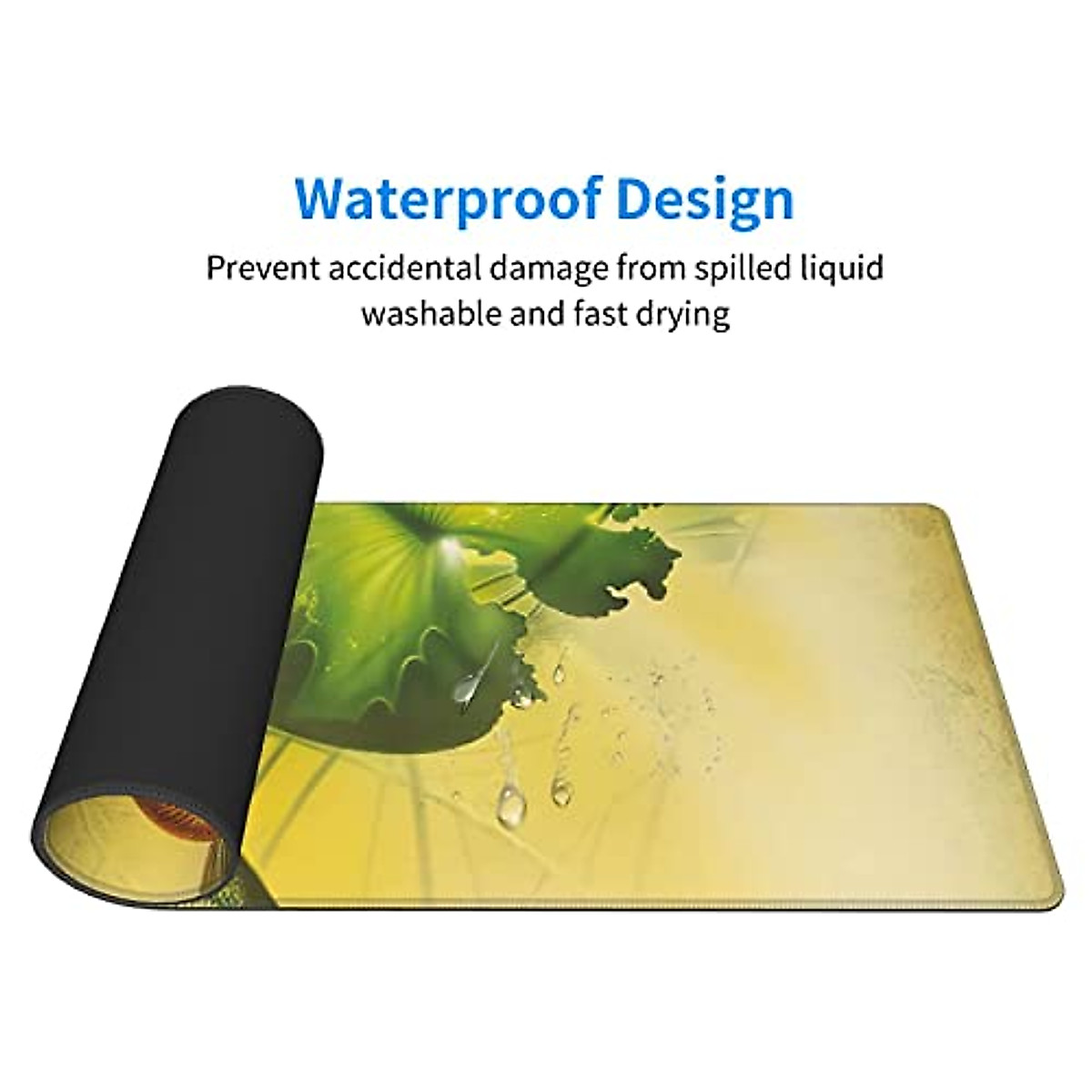 Fish Fishing Lily Pads Lake Bluegill Panfish Underwater Mouse Pads,31.5 X 12 Inch XXXL Mat Rubber Base Pad Sets Oversized Mousepad Desk Mat for Gaming