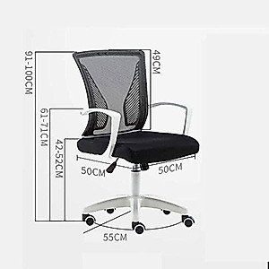 MayNuo Office Chair Gaming Chair Computer Chair Mesh Office Chair Seat Swivel and Adjustable Ergonomic Desk Chair with Lumbar Support/Argento