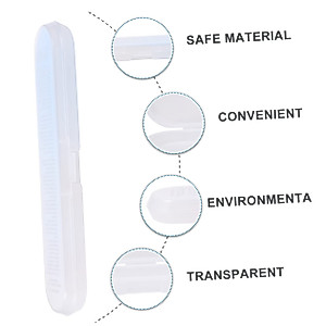 OHPHCALL 2pcs Box Thermometer Display case Thermometer Holder Thermometer Carrying Case Thermometer Organizer platic Storage Bins Clear Stand Travel Temperature Measurement Digital Box