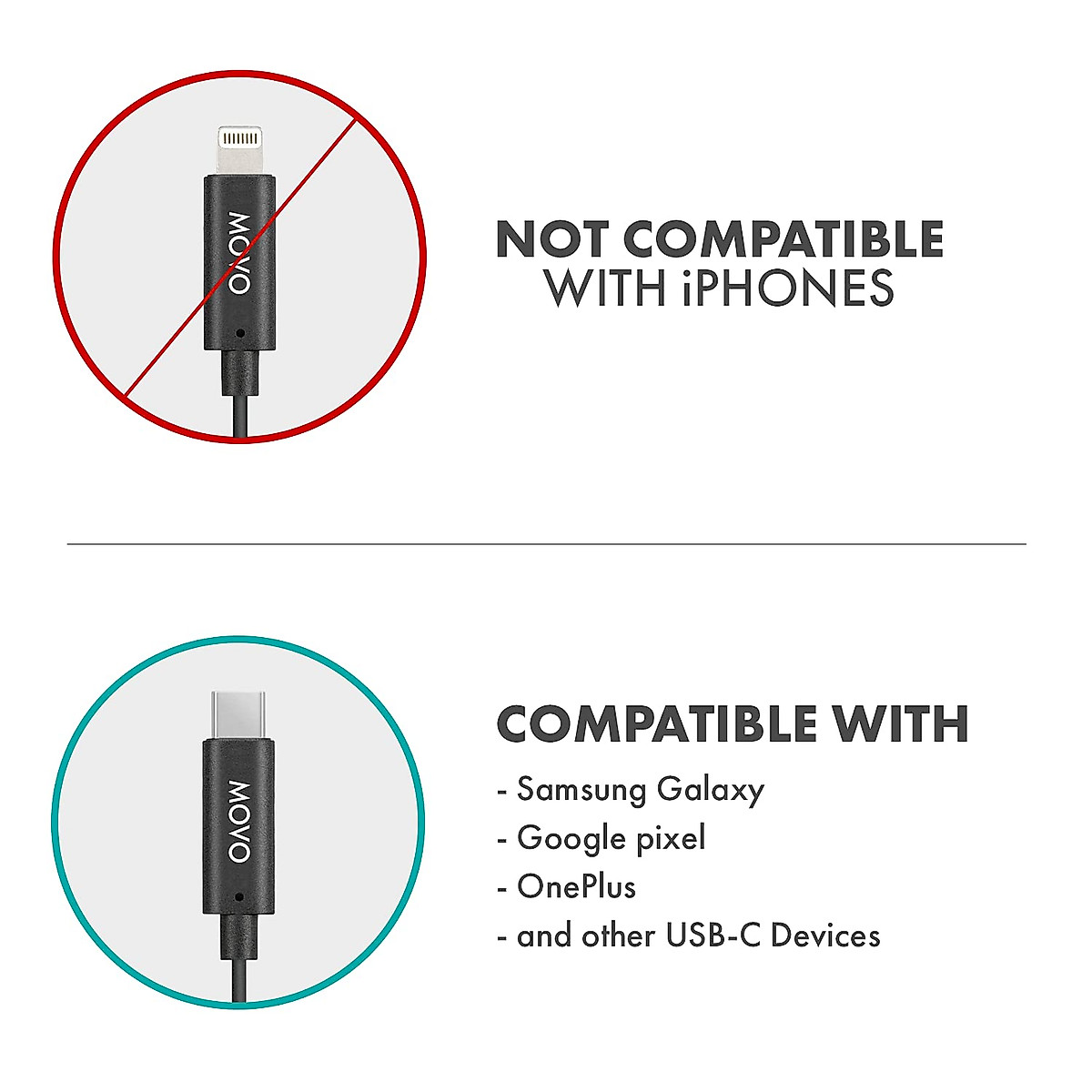 Movo Edge-UC USB Type-C Wireless Lavalier Microphone System - Omnidirectional Lapel Mics Compatible with USB-C Android, Samsung, and DJI OM 4 or 5