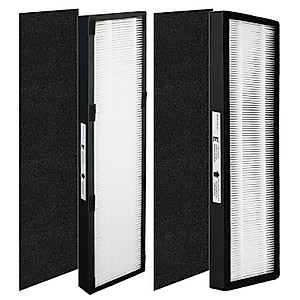 True HEPA E Size Replacement Filter,Compatible with Idylis FIL-GG-125 & IAP-GG-125,AC5250PT Replacement Filters Fit for Germ Guardian Air Purifier FLT5000 AC5000 Series Filter C,2 HEPA+2 Pre-filters