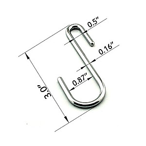 20 Pack Heavy Duty S Hooks Stainless Steel S Shaped Hooks Hanging Hangers for Kitchenware Spoons Pans Pots Utensils Clothes Bags Towers Tools Plants (Silver)