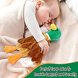 Eunikroko Baby Security Blanket Mallard Duck Soft Baby Lovey Unisex Lovie Gifts Plush Snuggle Stuffed Animal Cuddle Blanket Shower Gift for Newborn Kids Toddler Hunting Themed Decor Bedroom