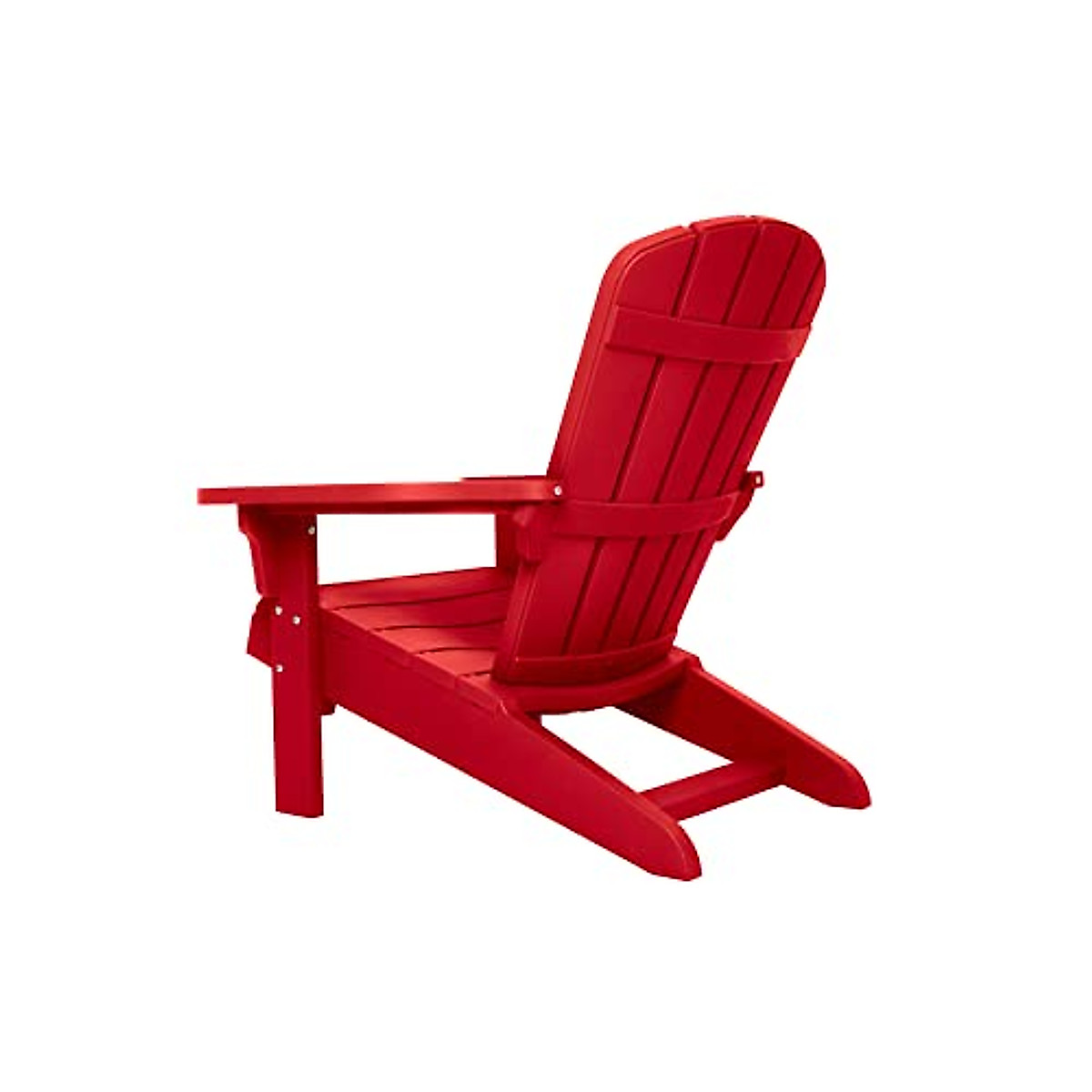Keter Teton Adirondack Weather Resistant Furniture for Entertaining by The Pool, Patio and Fire Pit, Easy Assembly Outdoor Seating, Weatherwood