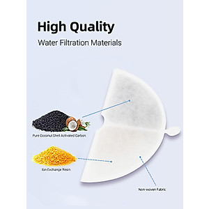 ROJECO Cat Water Fountain Pet Water Fountain Dog Water Dispenser Filters 8Packs Pet Fountain for Rojeco 2.5L Double Nozzle Pet Water Dispenser Fountain Filters