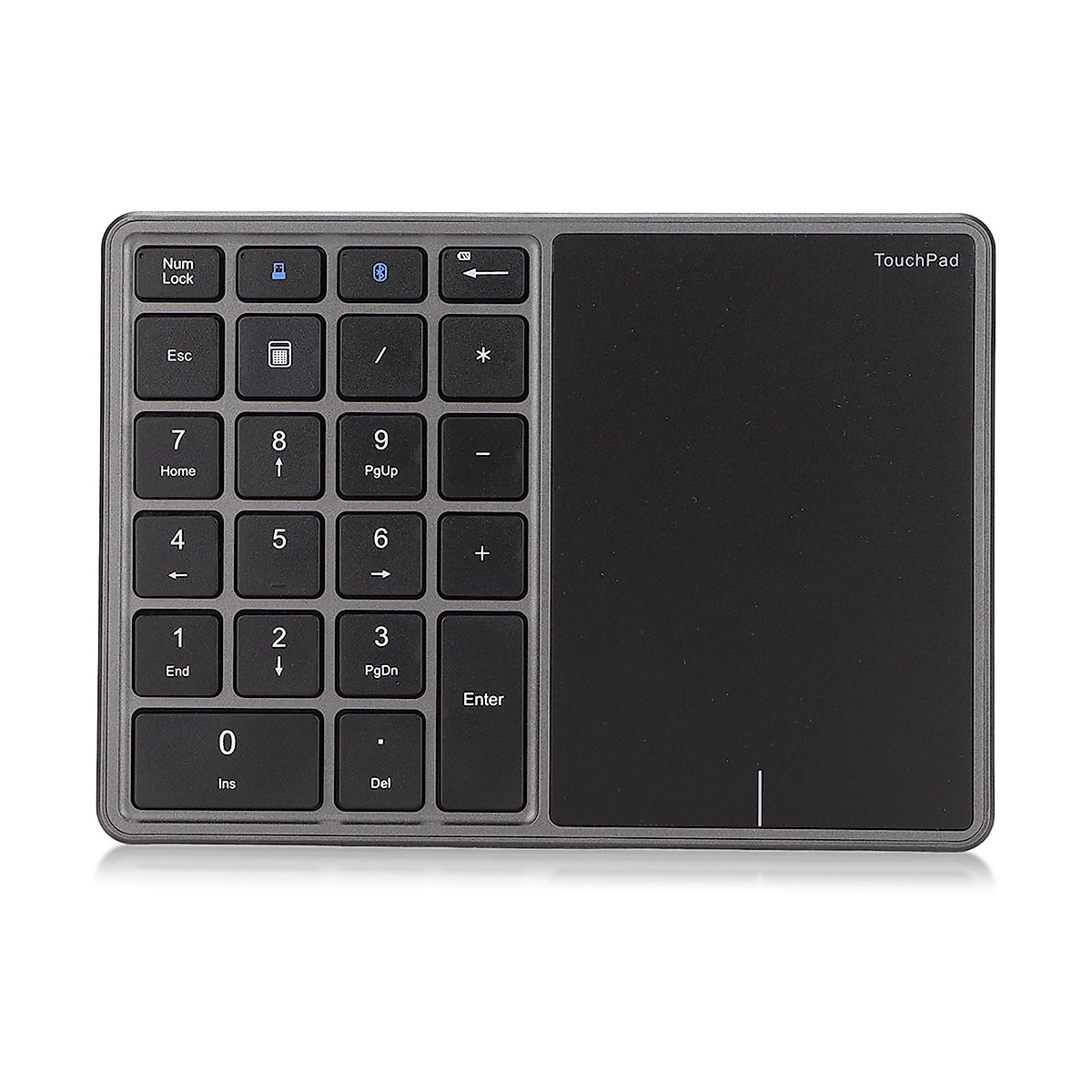 Yoidesu 22 Keys Numeric Keypad with Touchpad, 5.0/2.4G Touch Pad Number Pad, Type C Portable Numpad Financial Accounting with USB Receiver for Laptop
