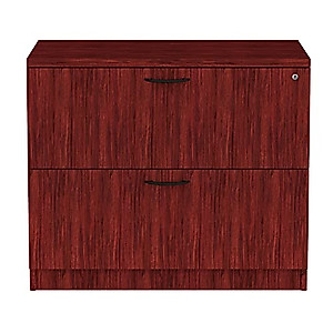 Alera Valencia Series 35-Inch by 22 by 29-1/2-Inch 2-Drawer Lateral File, Mahogany