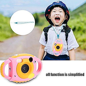 Selfie Mirror Children's Video Camera 600mAh Lithium Battery Children's Selfie Camera 4 Filters Multiple Photo Frame Options Kids Video Camera,for Kids(Pink)