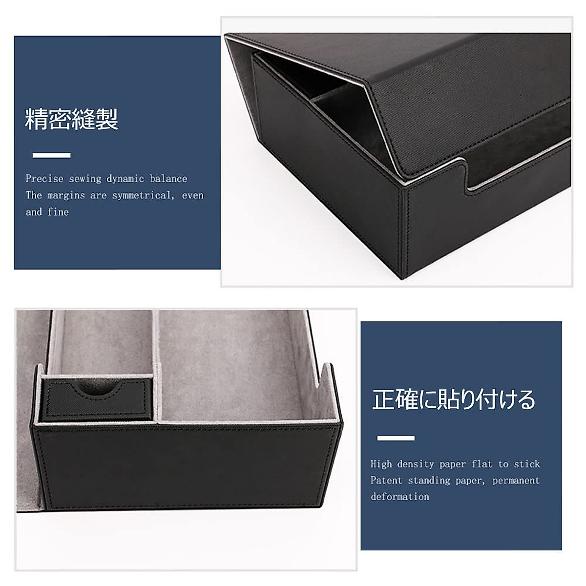 ZWSJLC Card Game Deck Storage Box with Removable Compartment-Holds up to 550+ Cards-Double-Sleeved Card Storage-PU leather with a comfortable touch(Red)