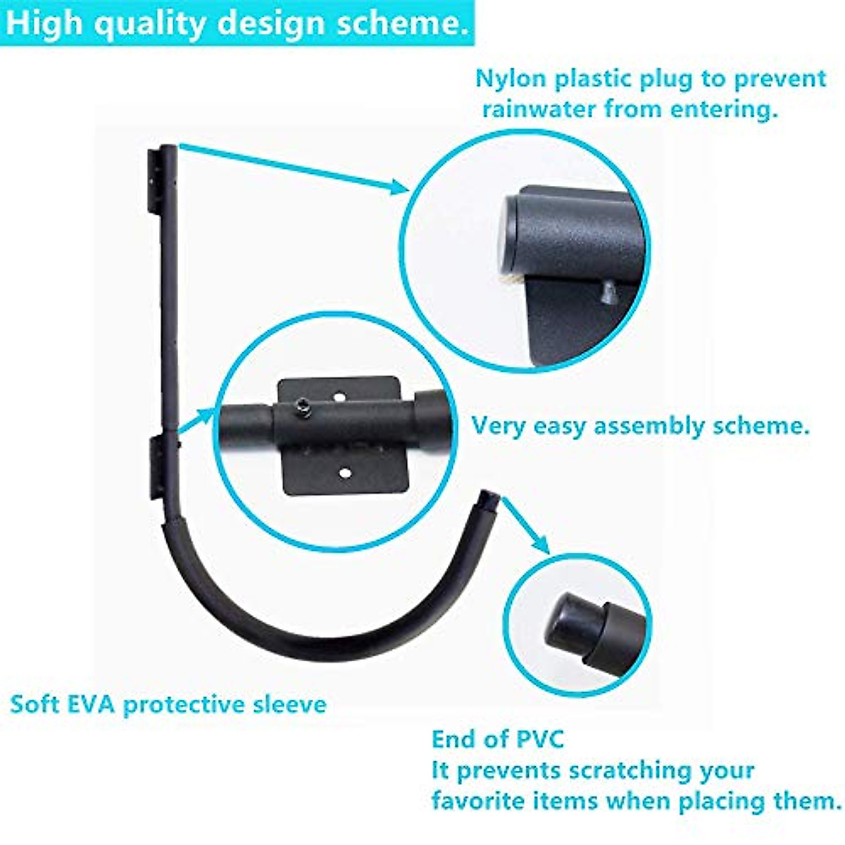 Mrhardware Kayak Wall Hanger 100 Pound Capacity Kayak Storage Garage or Storage Room