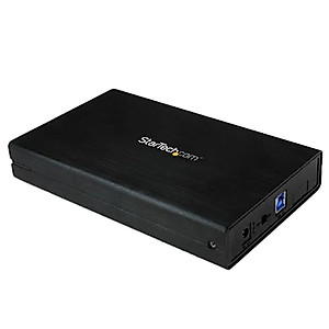 StarTech.com 3.5in Black Aluminum USB 3.0 External SATA III SSD / HDD Enclosure with UASP for SATA 6Gbps - 3.5" SATA Hard Drive Enclosure (S3510BMU33)