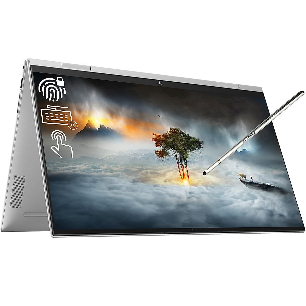 HP 2023 Flagship Envy x360 2 in 1 15.6" Touchscreen Laptop, Intel Core i7-1260P(Beat i9-11980HK), 64GB RAM, 4TB PCIE SSD, Backlit Keyboard, Fingerprint, Stylus Pen, Window 11 Home, Silver